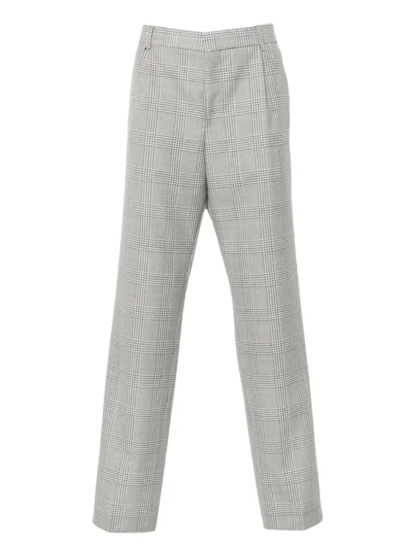 BOSS Tartan-check Trousers - Blue