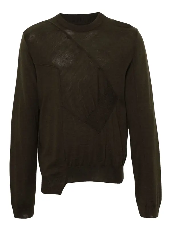 MAISON MARGIELA Panelled Sweater - Green
