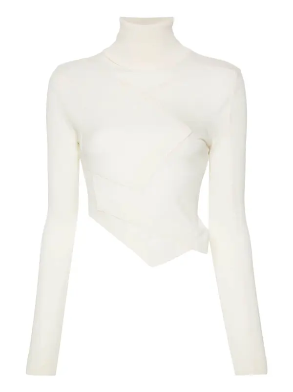 MAISON MARGIELA Single-stitch Logo Sweater - White