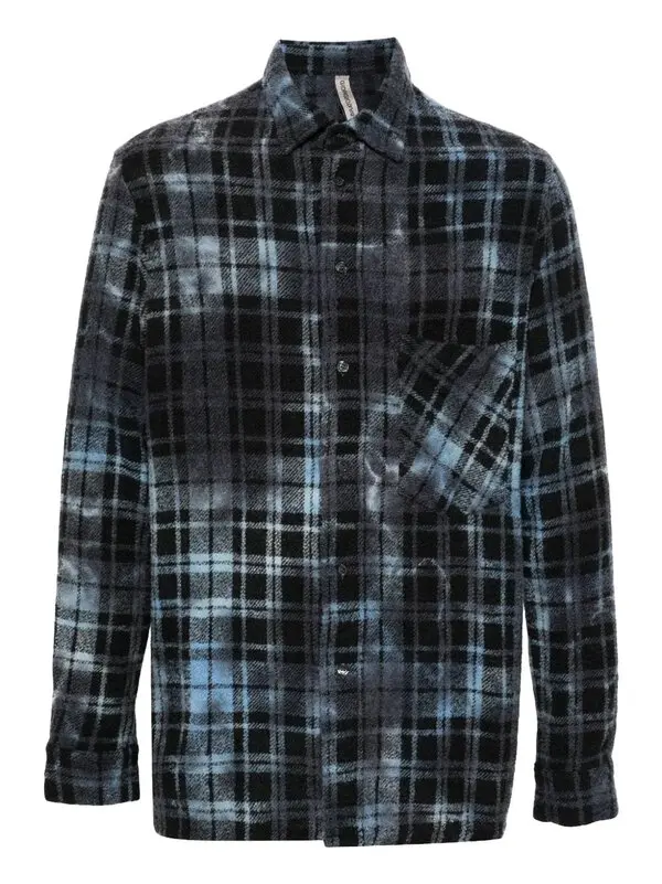 GIORGIO BRATO Plaid-check Shirt - Blue