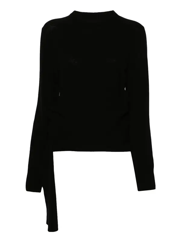MAISON MARGIELA Single-stitch Logo Sweater - Black