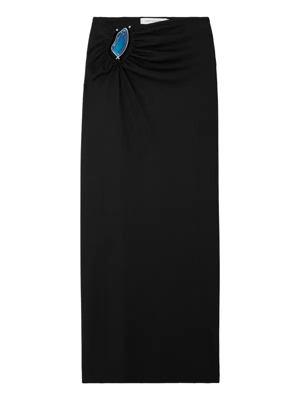 Christopher Esber Moodstone Embellished Maxi Skirt - Black