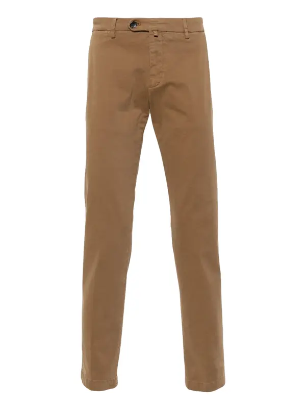 BRIGLIA 1949 Cotton Chino Trousers - Brown