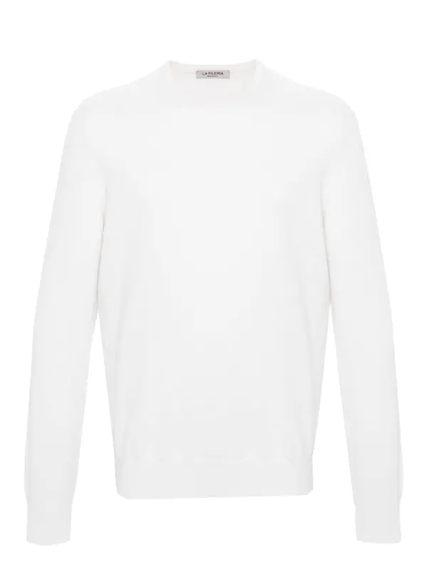 FILERIA Fine-knit Cashmere Sweater - White