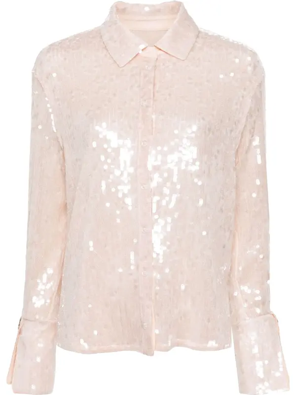 Patrizia Pepe Sequined Shirt - Pink