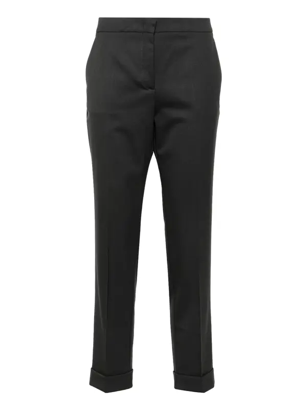 Etro Cropped Wool Trousers - Grey