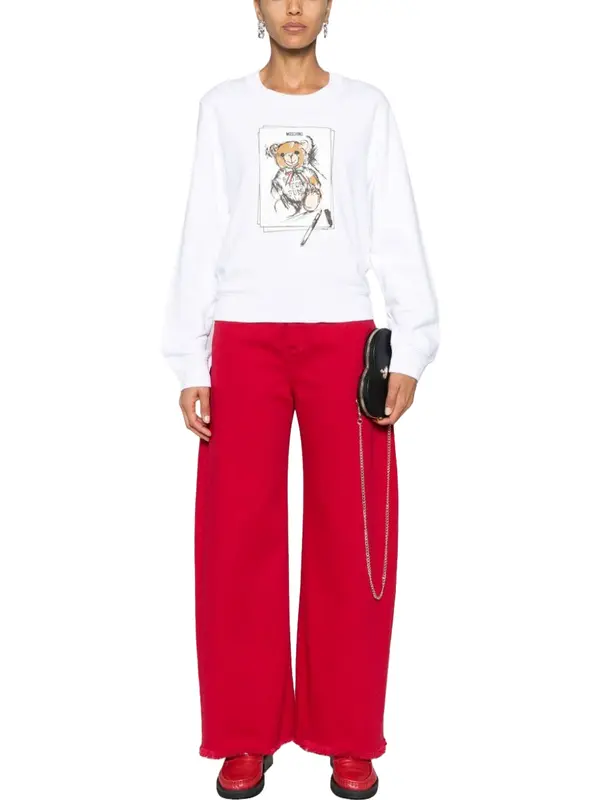 Moschino Teddy Bear-print Sweatshirt - White