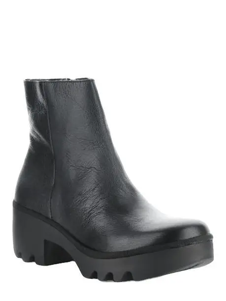 Fly London Toor Platform Bootie - Black Mousse