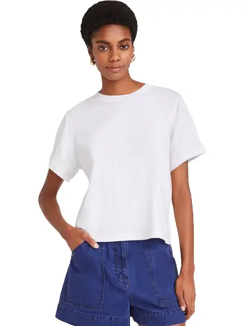Merlette Cooper Round Neck Top - White