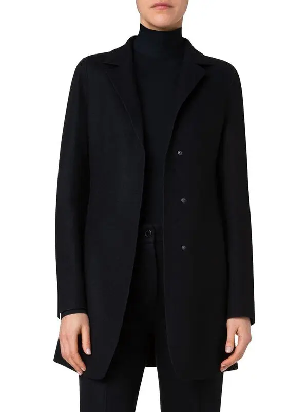 Akris Felted Wool Jacket - Black