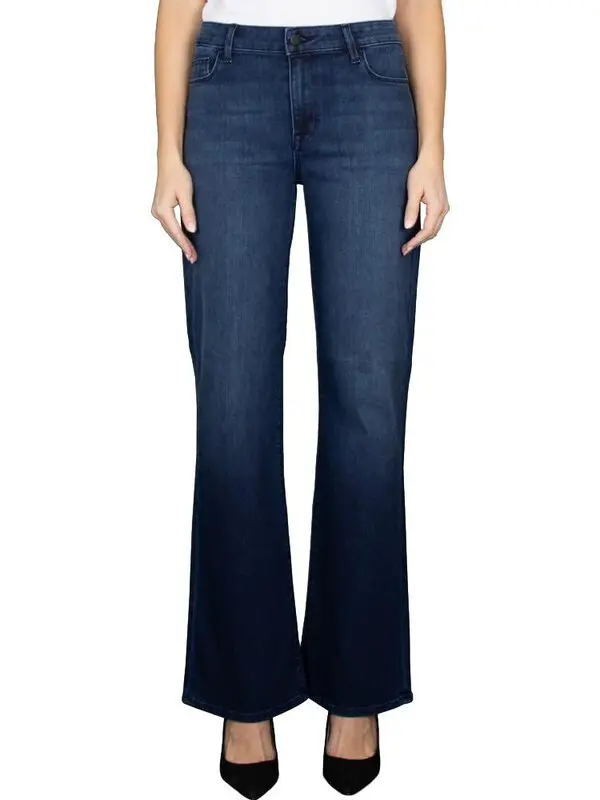 Fidelity Denim Katie High Rise Classic Flare Jeans - Piper Blue