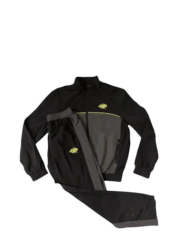SYNA JEWELS World Logo Shell Tracksuit - Black/grey/yellow