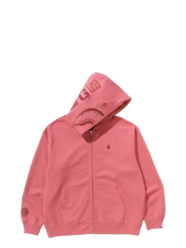A BATHING APE Ape Head Shark Zip Hoodie - Pink