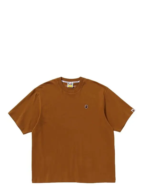 A BATHING APE One Point Relaxed Fit Tee Shirt - Brown