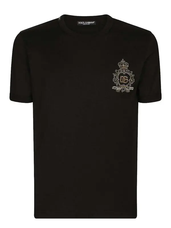 Dolce & Gabbana Logopatch Cotton T-shirt - Black
