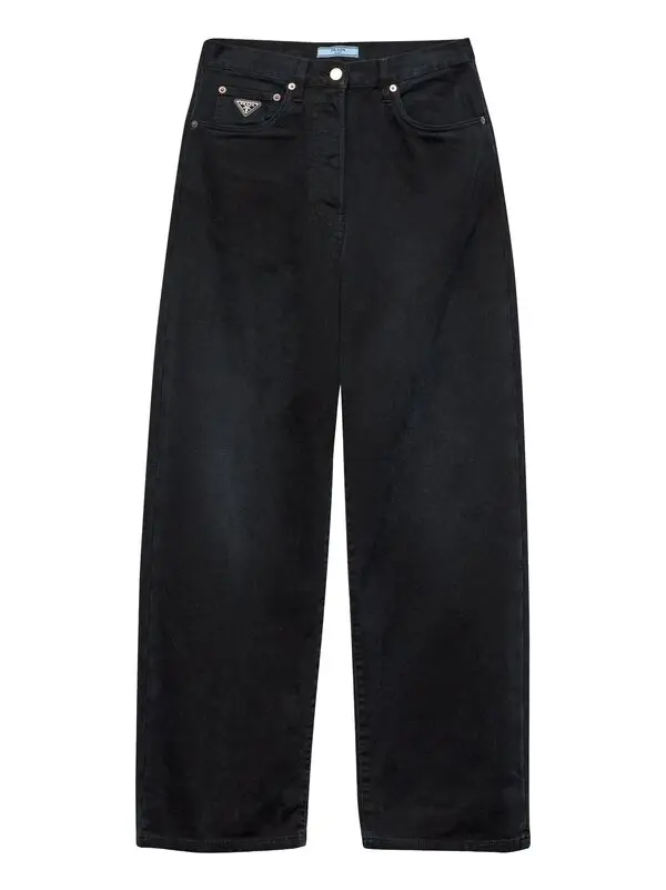 Prada Barrel Leg Jeans - Black