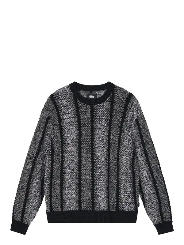 StÜssy Baja Loose Gauge Sweater - Black