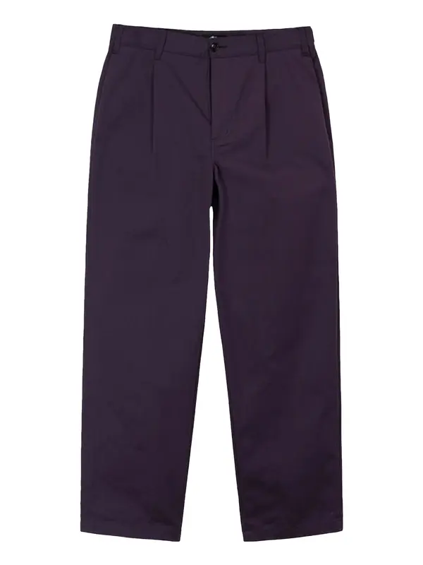 StÜssy Twill Volume Pleated Trousers - Purple