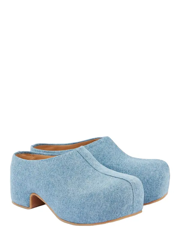 Dries Van Noten Denim Clogs - Blue