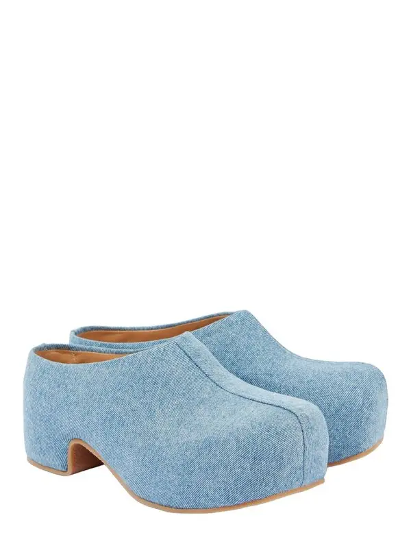 Dries Van Noten Denim Clogs - Blue