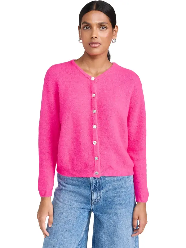 American Vintage Vitow Cardigan - Rose Fluo Chine