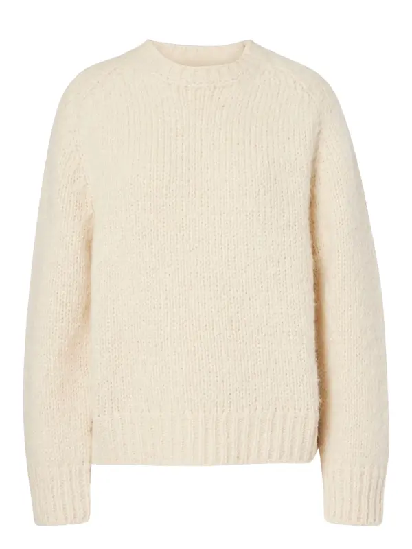 JIL SANDER Mohair And Wool-blend Sweater - White
