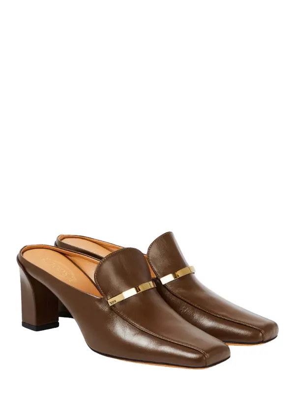 TOD'S Leather Mules - Brown