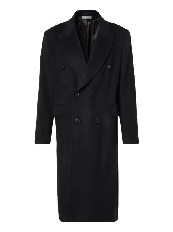 Our Legacy Whale Double-breasted Mohair-blend Coat - Black