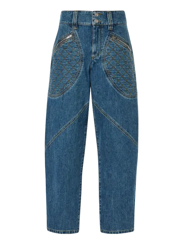 Isabel Marant Étoile Catarina Quilted Jeans - Blue