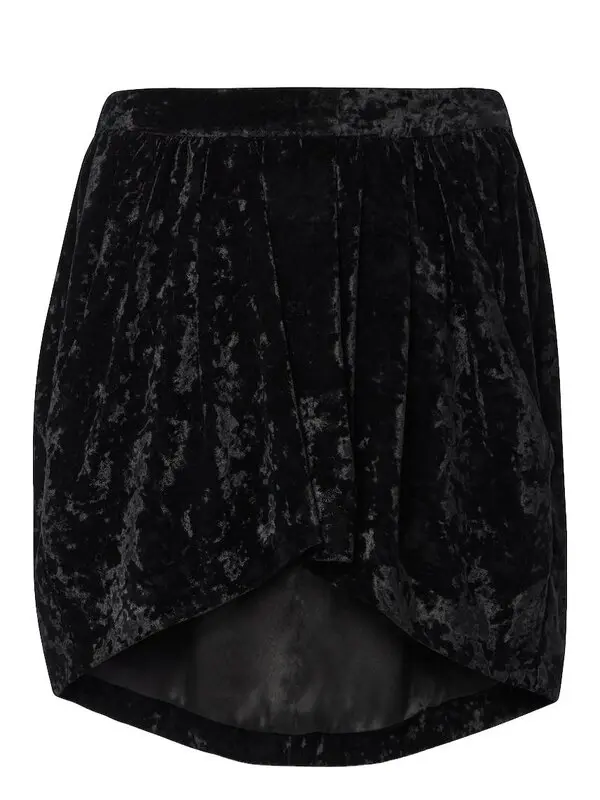 Isabel Marant Étoile Lashay Velvet Skirt - Black