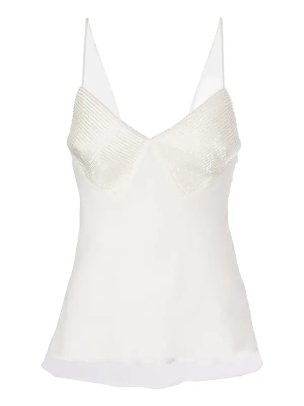 Max Mara Opache Silk Georgette Camisole - White