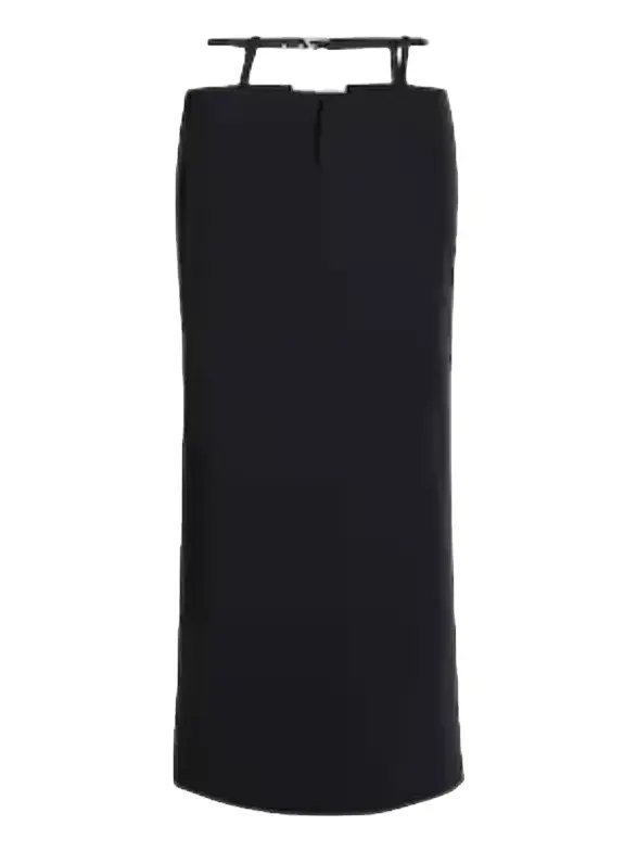 Attico Cutout Midi Skirt - Black