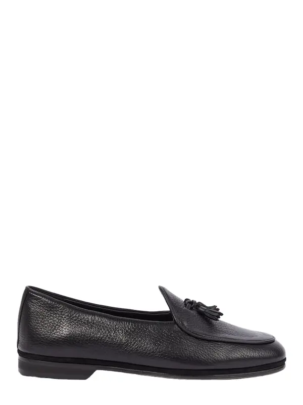 Rubinacci Marphy Leather Loafers - Black