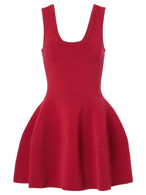 Simkhai Larina Flared Minidress - Red