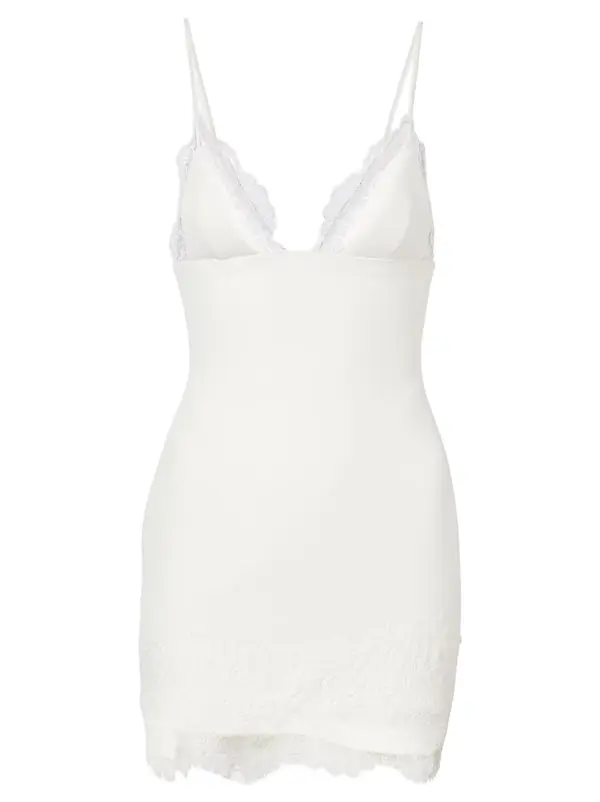 David Koma Bridal Lace-trimmed Minidress - White