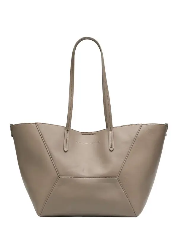 Brunello Cucinelli Bc Duo Small Geometric Tote Bag - Dove Grey