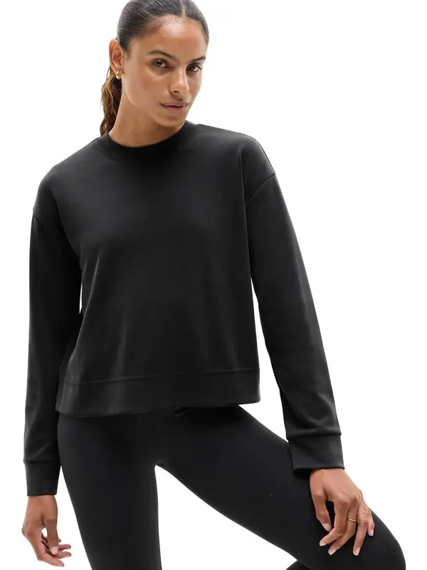 Athleta Seasoft Crewneck Sweatshirt - Black