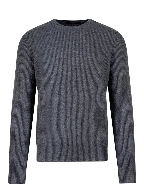 NUGNES 1920 Ribbed Cashmere Sweater - Grey