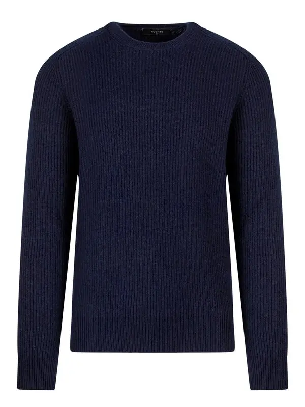 NUGNES 1920 Ribbed Cashmere Sweater - Blue