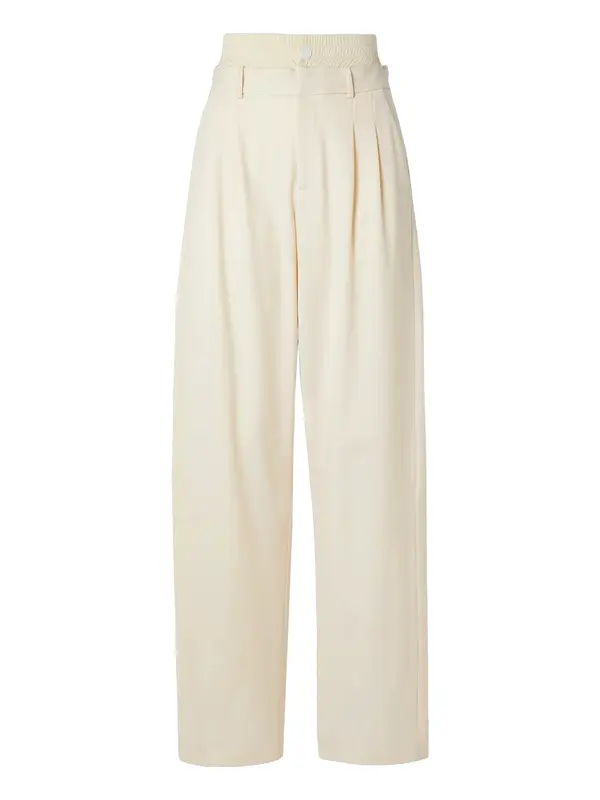 Monse Layered Wide-leg Pants - Cream