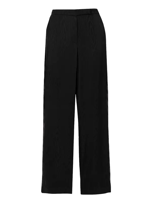 Ahluwalia Clover Appliquéd Moire Pants - Black