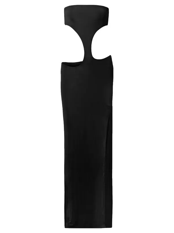 LOUISA BALLOU Long Carve Strapless Maxi Dress - Black