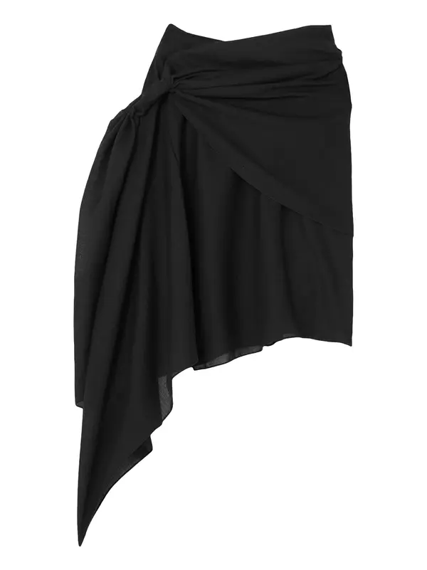 SUPRIYA LELE Asymmetric Draped Mini Skirt - Black