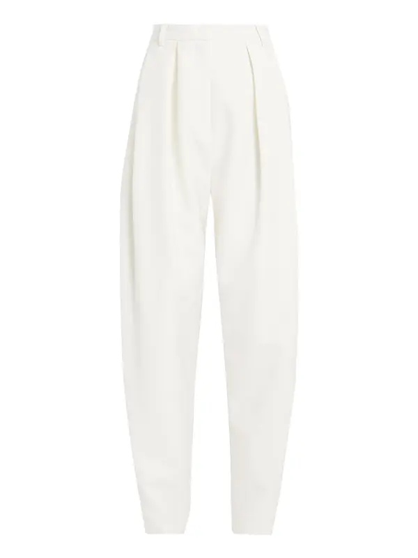 Magda Butrym Pleated Tapered Pants - Ivory