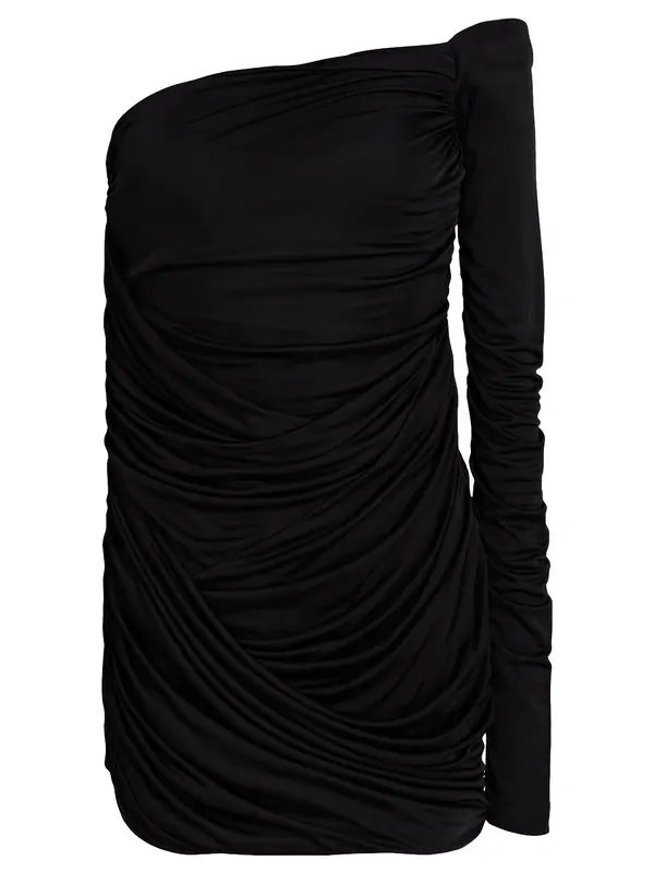 Gauge81 Valmiera One-shoulder Mini Dress - Black