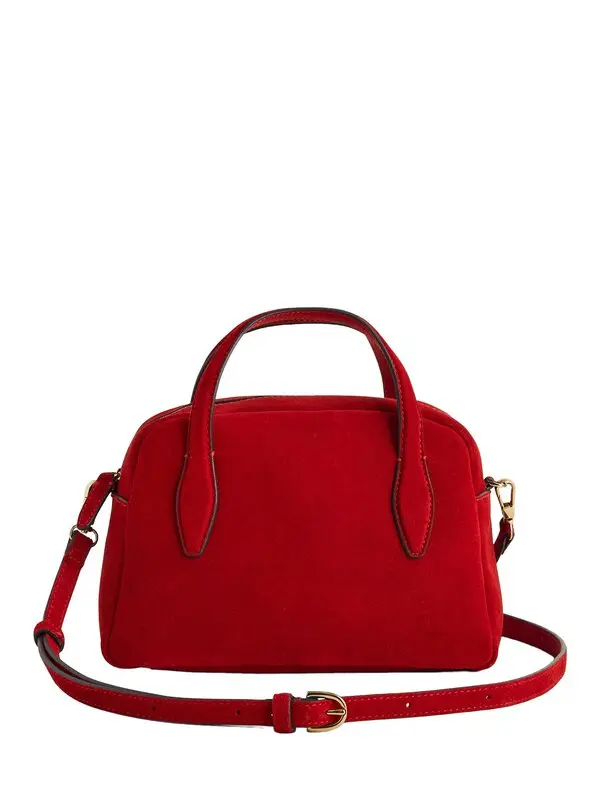 Madewell Suede Crossbody Bag - Bandana Red