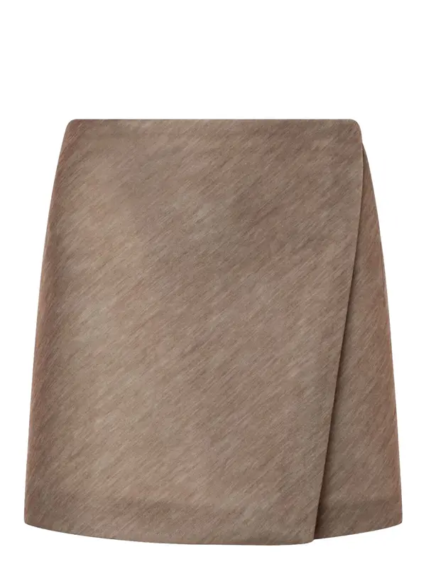 Philosophy Di Lorenzo Serafini Mélange-effect Mini Skirt - Brown