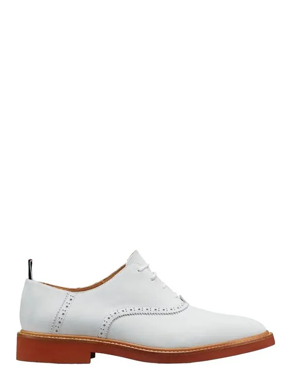 Thom Browne Nubuck Saddle Shoes - White