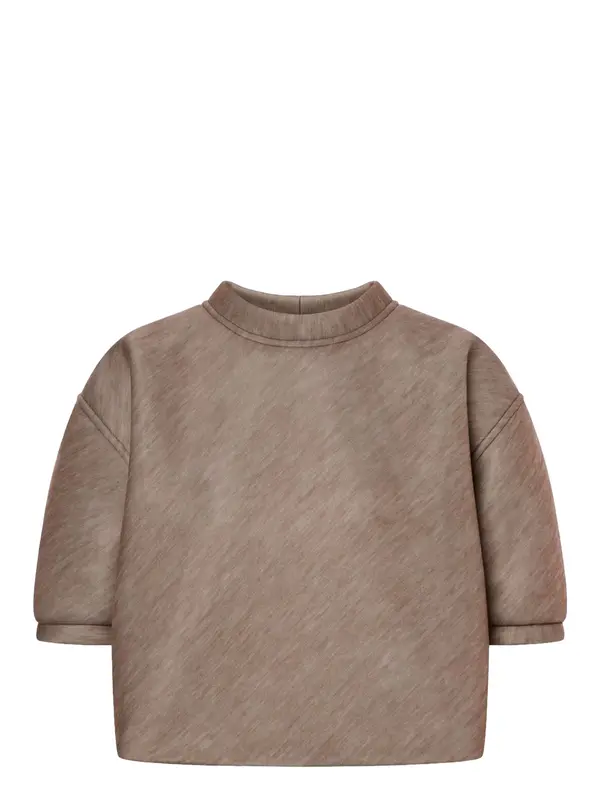 Philosophy Di Lorenzo Serafini Cropped Boxy T-shirt - Brown