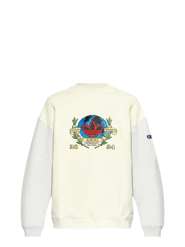 Adidas Embroidered-logo Sweatshirt - White